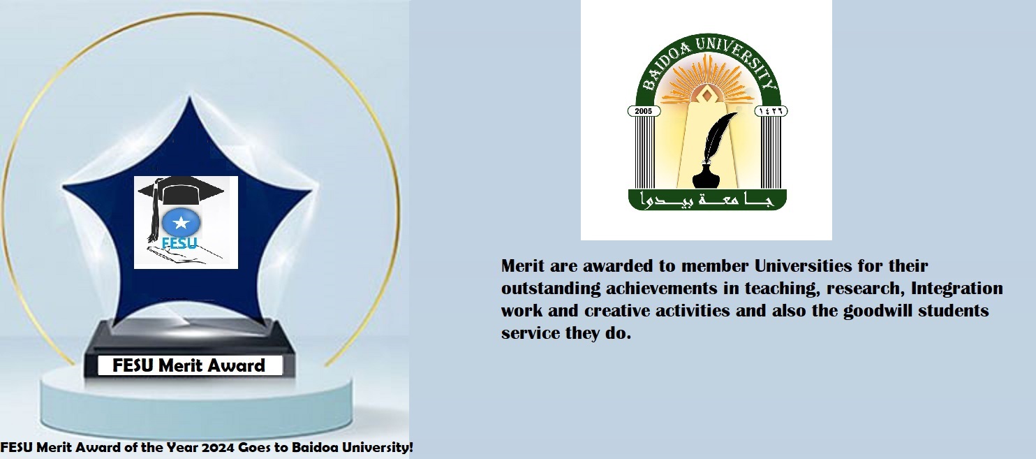 FESU Merit Award of the Year 2024 Goes to Baidoa University! – FAU